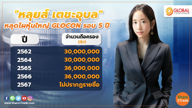 "หลุยส์ เตชะอุบล" ตัดขายหุ้น GLOCON | Share2Trade